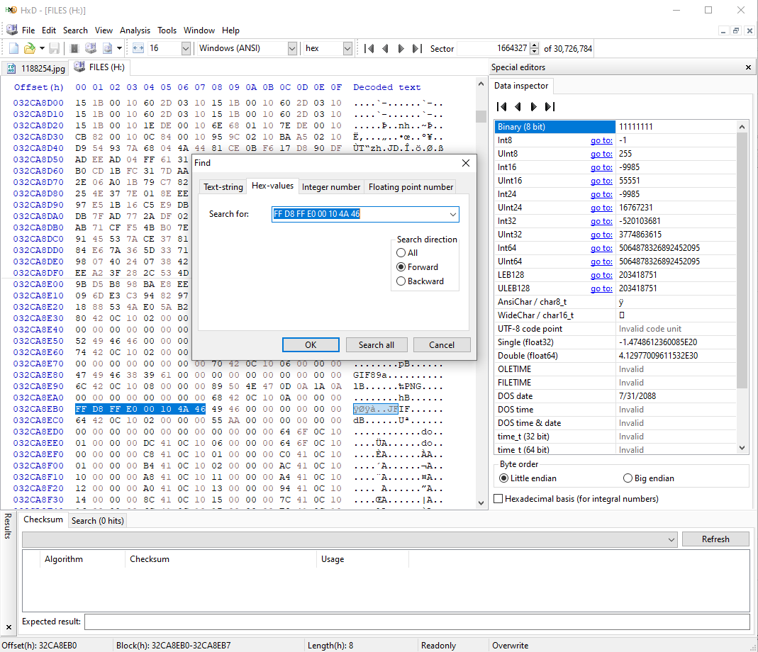Data Recovery using Hex Editor – CodeOnBy